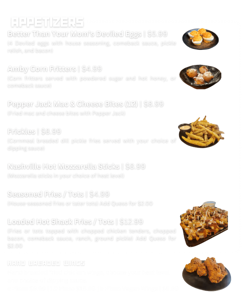 Menu – Fire Hot Chicken